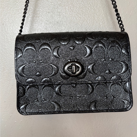 Coach | Bags | Coach Black Embossed Crossbody Bag | Poshmark